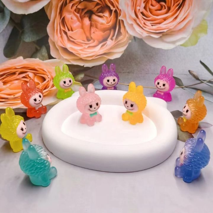 EQUOMT Noctilucent Candy Color Labubu Dolls Luminous Night Glow Cartoon ...