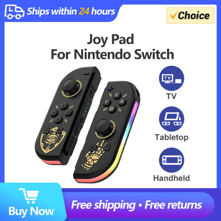 【Shop the Look】 RGB LED Switch Joypad NS JOYCON BT 5.2 Joy Controller ...