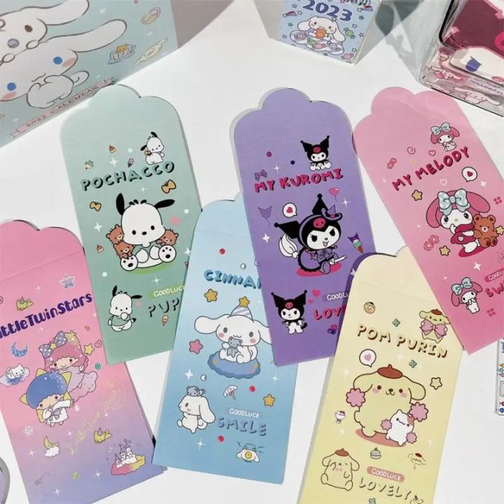 4Pcs Kawaii Sanrio My Melody Cinnamoroll Kuromi Pochacco Cartoon Cute ...