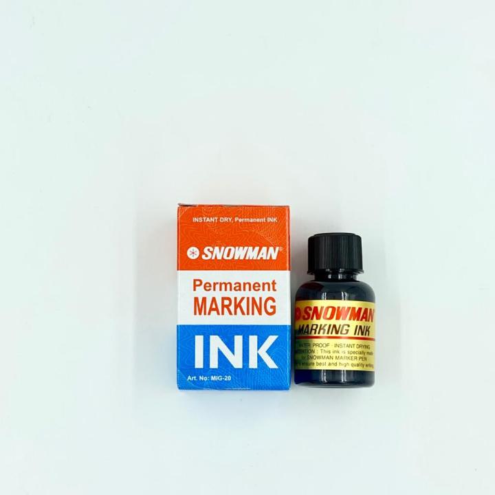 ( DAPAT 1 TINTA ) TINTA SNOWMAN PERMANEN MIG-20 / Refill Spidol Snowman ...