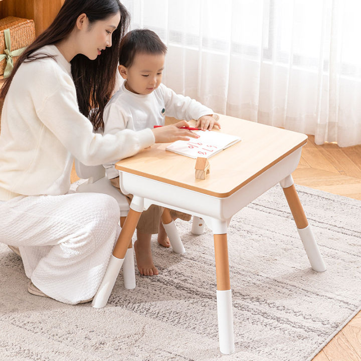 LZD Tutusbaby Kids Study Table Solid Wood Kids Furniture / Sensory Play ...