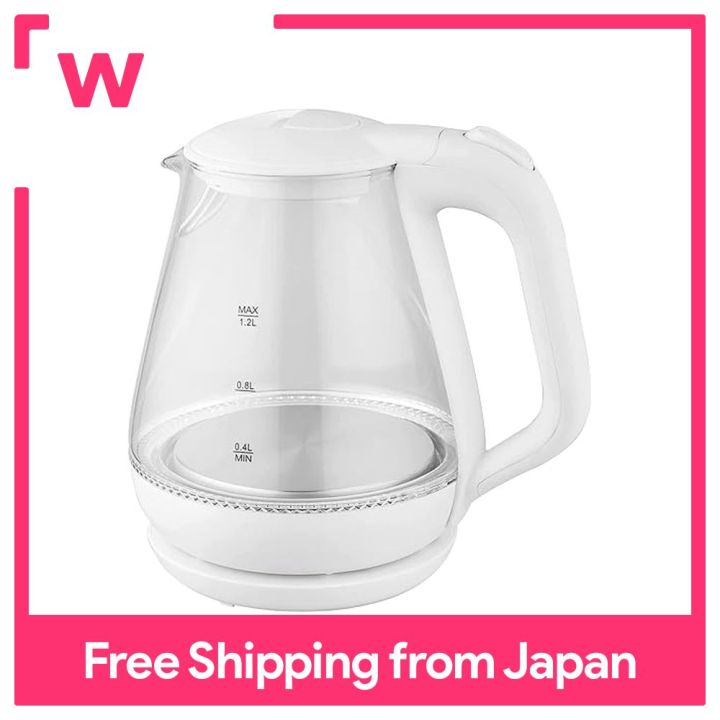 Tokyo Deco กาต้มน้ำเครื่องประดับทรงกลมทนความร้อน1.2L Teko Listrik สีขาว ...