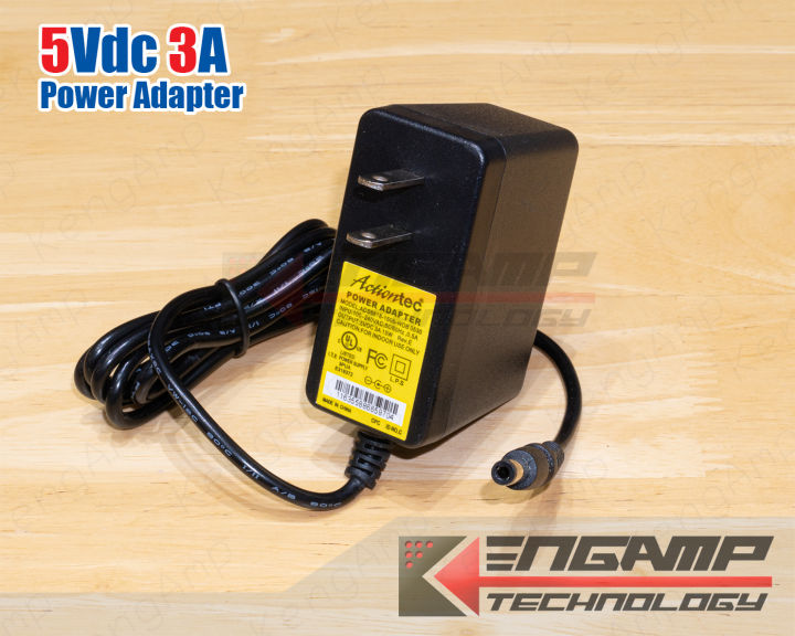 (1ชิ้น) Actiontec 5Vdc 3A Power Adapter หัวต่อ DC 5.5x2.5mm หรือ 5.5x2 ...