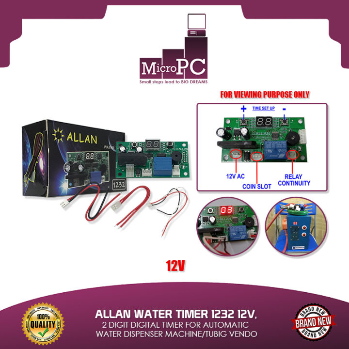 ALLAN WATER TIMER 1232 12V, 2 DIGIT DIGITAL TIMER, FOR AUTOMATIC WATER ...