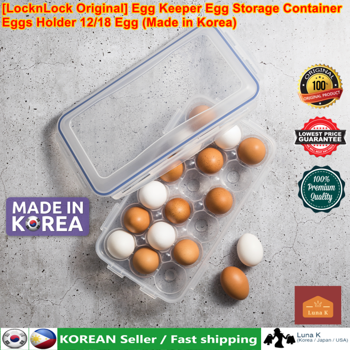 [LocknLock Original] Egg Keeper Egg Storage Container Eggs Holder 12/18 ...