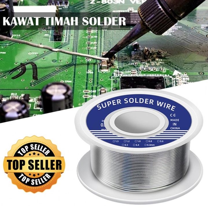 Timah Gulung Solder 0.8mm 50gr/Kawat Solder Lead Roll Soldering 63/37 ...