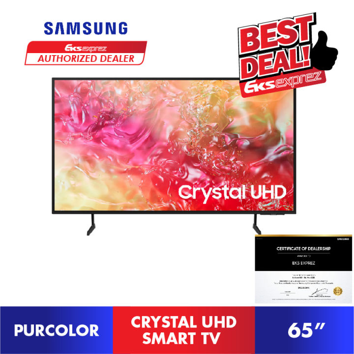 Samsung DU7000 Crystal UHD 4K Smart TV (2024) (65") UA65DU7000KXXM (65DU7000) | Lazada