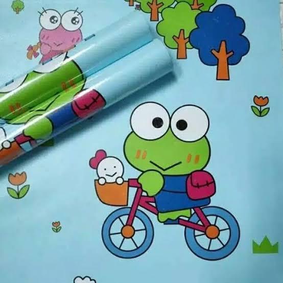SACHIKO SHOP - Wallpaper Dingding Karakter Keropi / PANJANG 5 M X 45 CM | Lazada Indonesia