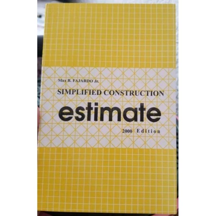 SIMPLIFIED CONSTRUCTION ESTIMATE 2000 edition by Max Fajardo + | Lazada PH