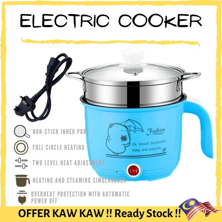 1.8L Non Stick Cooker 2 Power Selection Multifunction Electric Cooker ...
