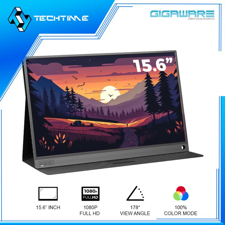 Gigaware Portable Display Monitor IPS15.6 inch V2.0 1080P Laptop ...