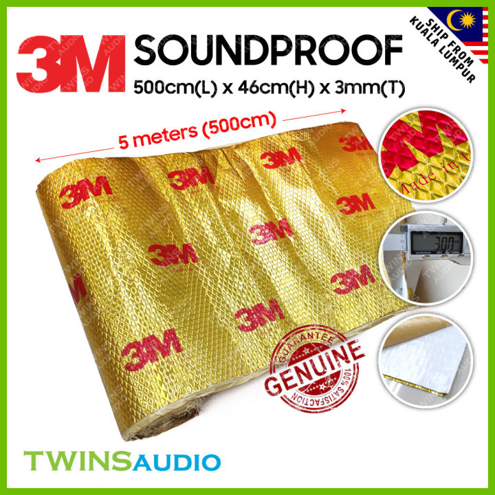 3M Car Sound Proofing 46cm X 5 meters per roll Deadening Insulation ...