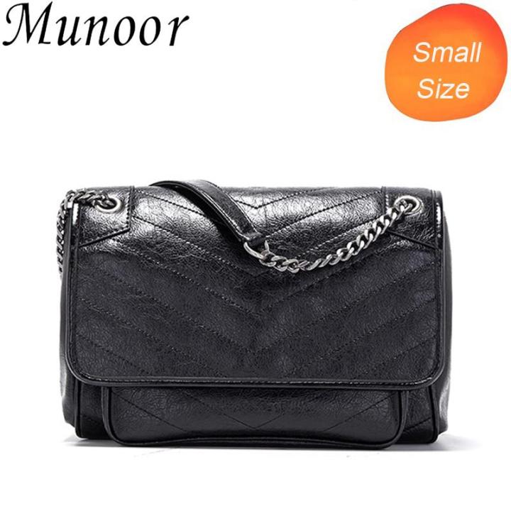 Munoor อิตาลีนำเข้า 100% หนังวัวแท้ผู้หญิงสลิงกระเป๋าสะพาย | Lazada.co.th
