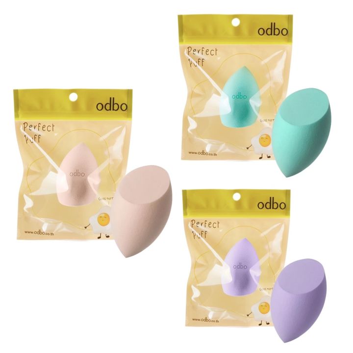 พัฟฟองน้ำไข่ odbo Perfect Puff (มีให้เลือก3สี) | Lazada.co.th
