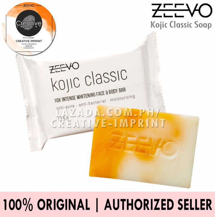 Zeevo Kojic Soap Classic 135g 10x Intense Whitening Face and Body Bar ...