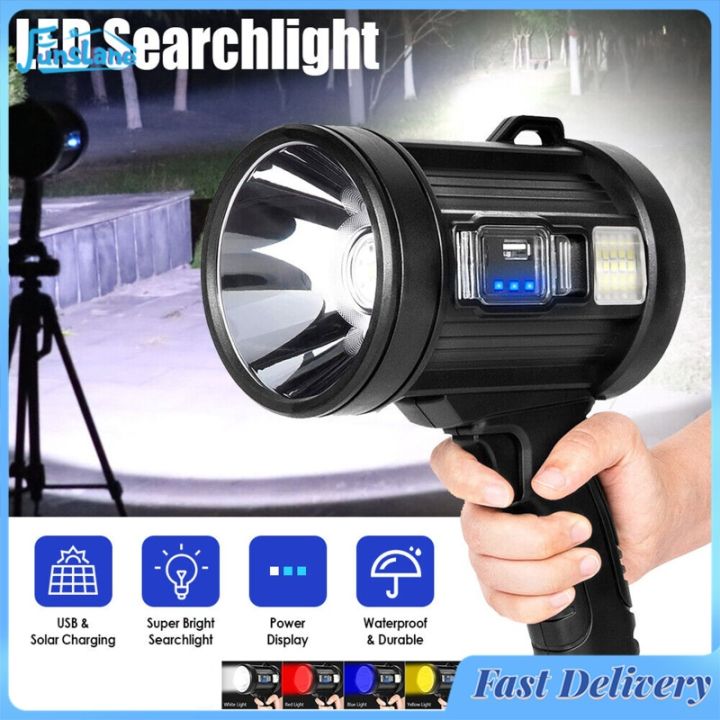 FunsLane Led Searchlight Spotlight 6000mah Rechargeable Battery 15800 ...
