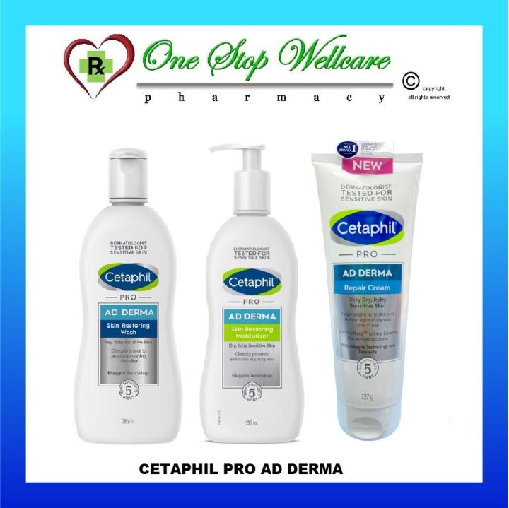 CETAPHIL PRO AD DERMA SKIN RESTORING / REPAIR CREAM ( WASH 145ML ...