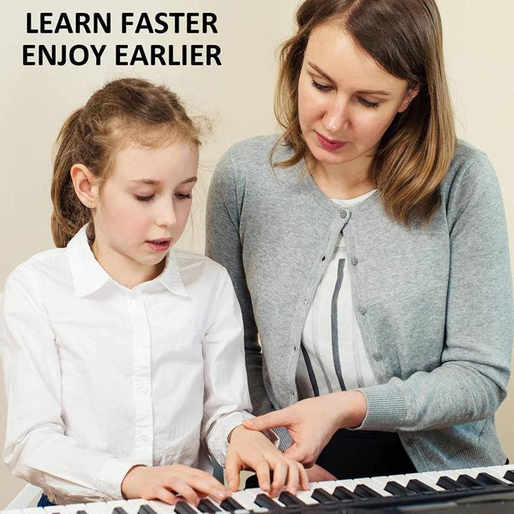 Removable Piano Keyboard Note Piano Key Labels Overlay Rake for Kids ...