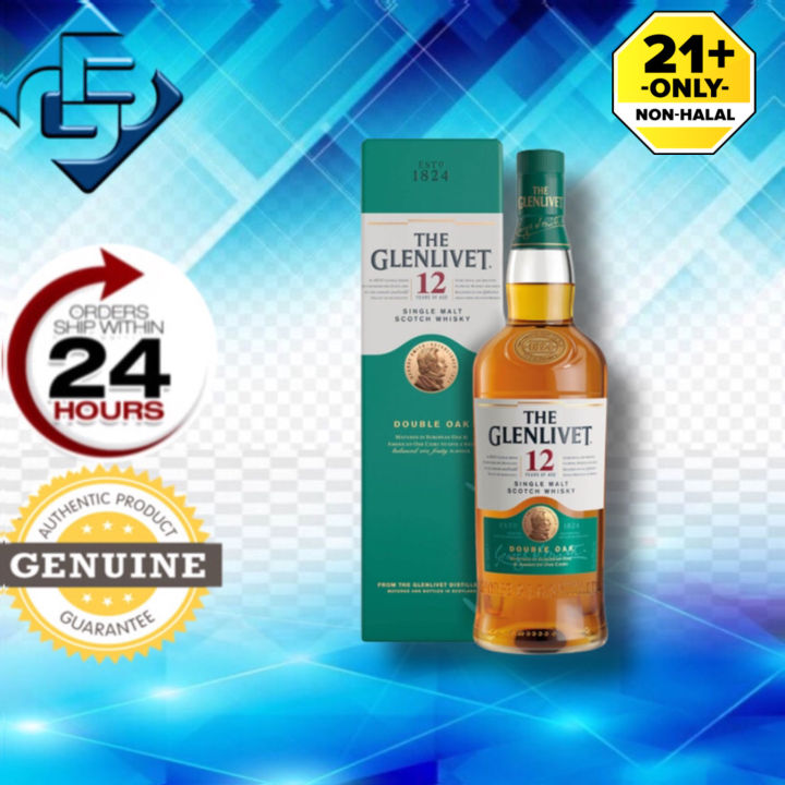 Glenlivet Double Oak 12Yrs | Speyside Single Malt Scotch Whisky | 1000ml | Lazada