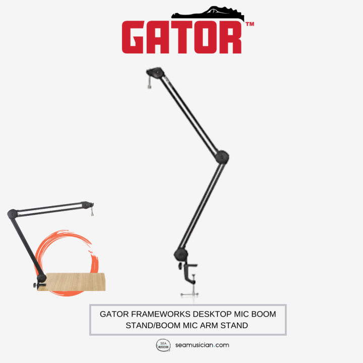 GATOR FRAMEWORKS DESKTOP MICROPHONE BOOM STAND/BOOM MICROPHONE ARM ...