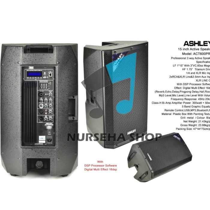 Speaker Aktif Ashley ACT600PRO Original 15 inch | Lazada Indonesia