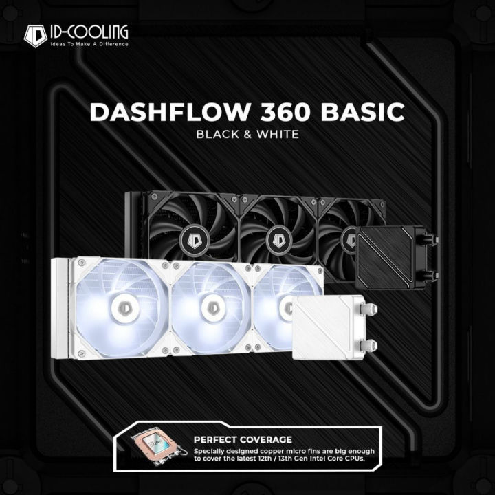 # ID-COOLING DASHFLOW 360 BASIC [BLACK/WHITE] AIO Liquid CPU Cooler # | Lazada