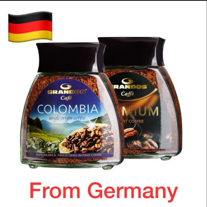 (Germany) Grandos Premium Instant Arabica Black Coffee Double Espresso ...