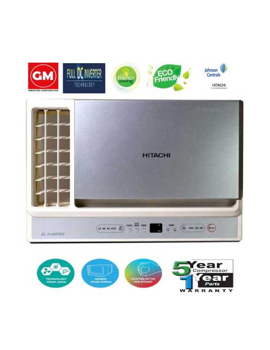HITACHI 1.5HP RA-15HVK FULL DC INVERTER WINDOW TYPE AIRCON WITH FROST ...