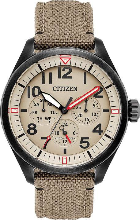 Citizen Eco-Drive Garrison Mens Watch, Stainless Steel with Nylon Strap ...