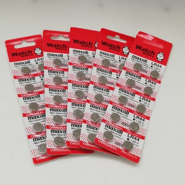 Baterai kancing jam tangan kalkulator Maxell AG13 LR44 1 strip 10 biji baterai | Lazada Indonesia