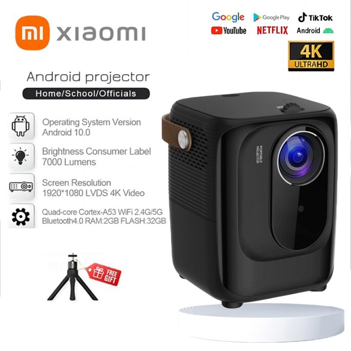 XIAOMI Projector Portable Smart 4K Full HD 1080P Projector พร้อมและ ...
