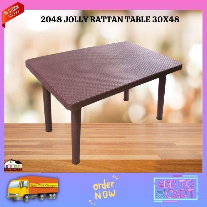 [ RESTOCK ] 2048 JOLLY RATTAN TABLE 30X48 (TABLE ONLY) | Lazada PH
