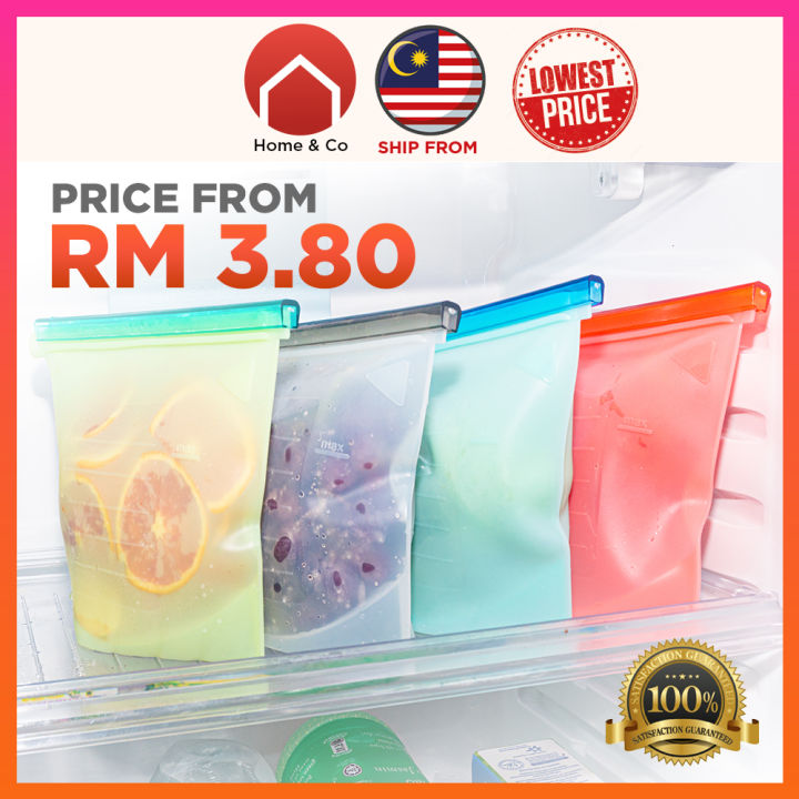 1500ml Silicone food storage bag | meat storage bag | Food bag ...