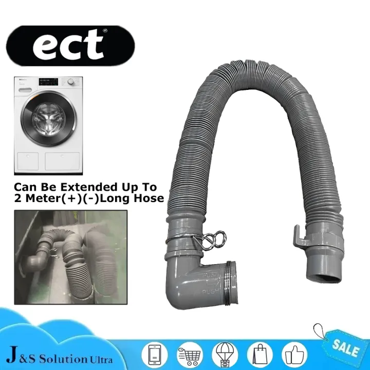 ECT Washing Machine Extended 2m L-Shape Drain Outlet Expandable ...