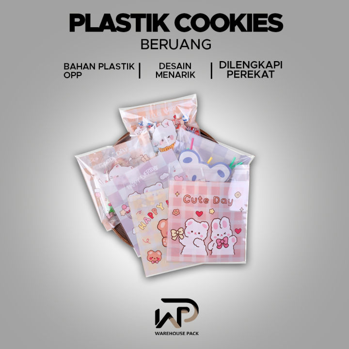 [100 PCS] Plastik Cookies Motif | Plastik Packing Cookies | Plastik Opp ...