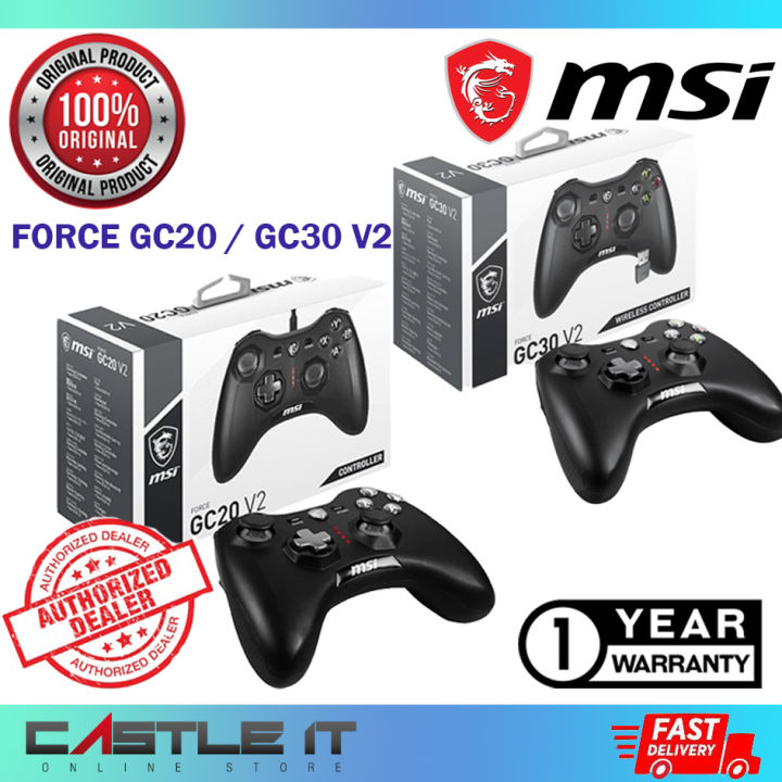 MSI Force GC20 USB Wired GC20 GC30 V2 Wireless Gaming Controller Game ...