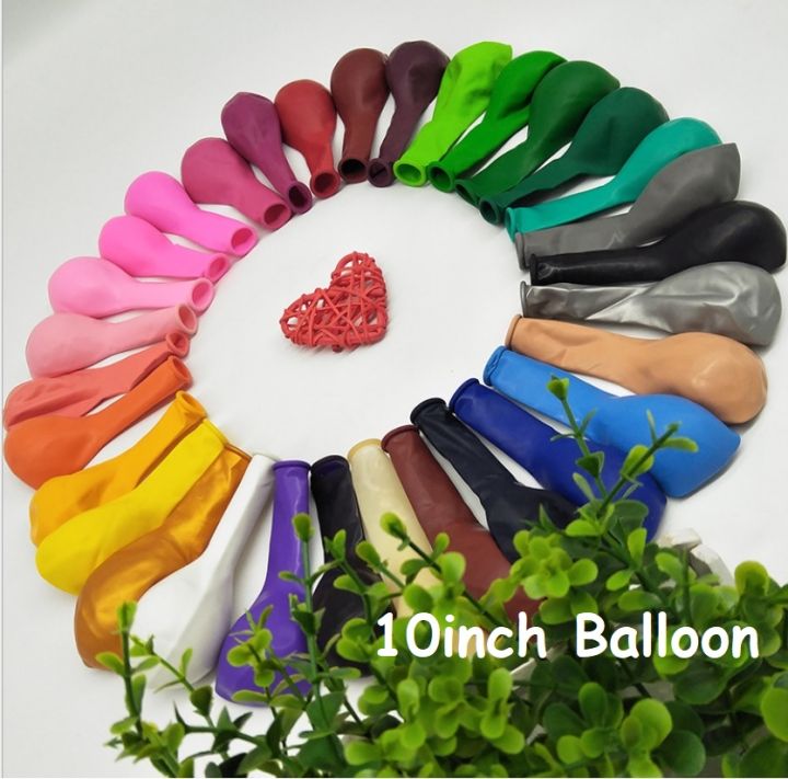 MY 10inch 10pcs Matte Color Balloon for Birthday Party Decoration hari ...