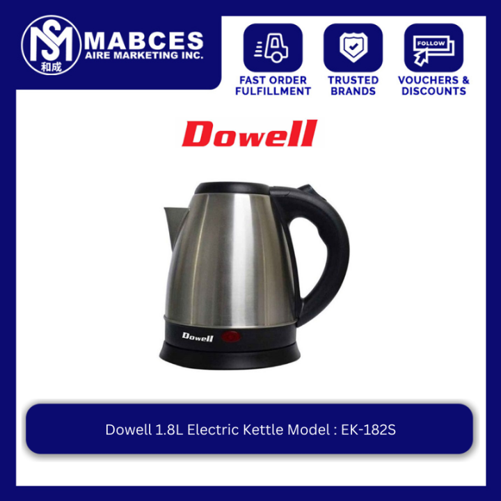 Dowell 1.8L Electric Kettle EK-182S | Lazada PH