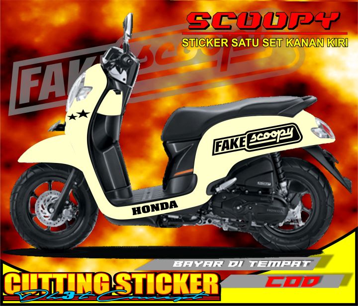 Sticker Scoopy Striping Scoopy Logo Sticker Fake Scoopy Prestige All ...