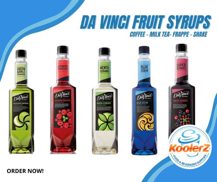 DaVinci Gourmet Fruit Syrups 750ml | strawberry | blueberry | Passion ...