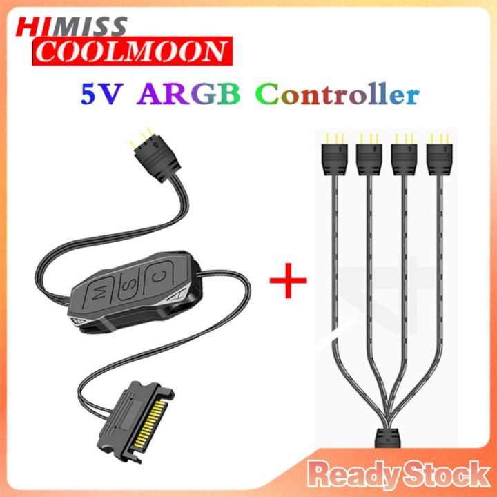 HIMISS AR-1 ARGB PC Fans Controller Kit ARGB Splitter 5V 3 Pin To SATA ... HIMISS AR-1 ARGB PC Fans Controller Kit ARGB Splitter 5V 3 Pin To SATA ...