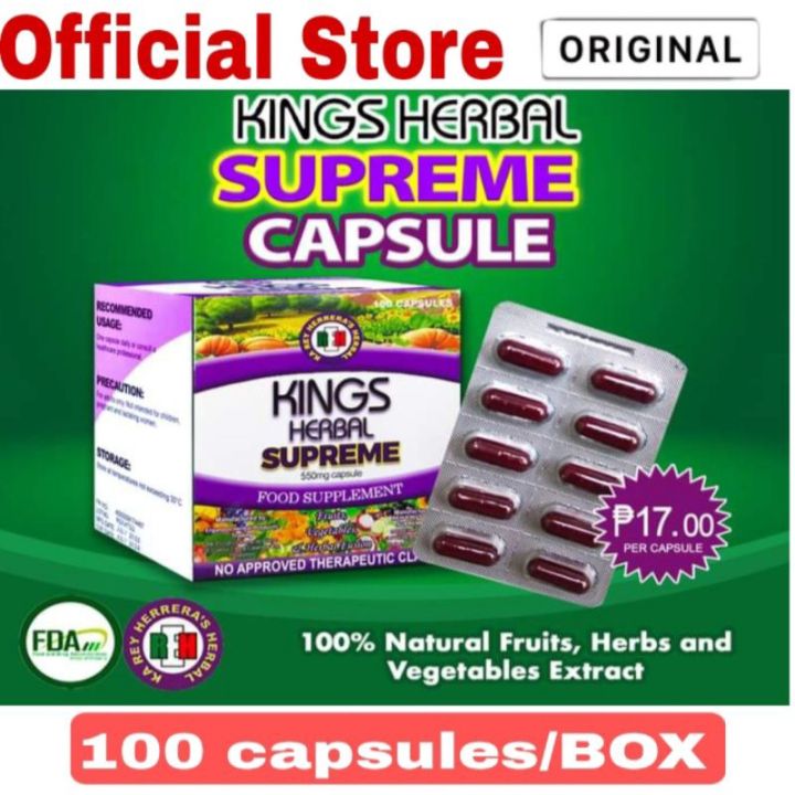 KINGS HERBAL SUPREME CAPSULE (30s/ 50s and 100s capsules/Box) | Lazada PH