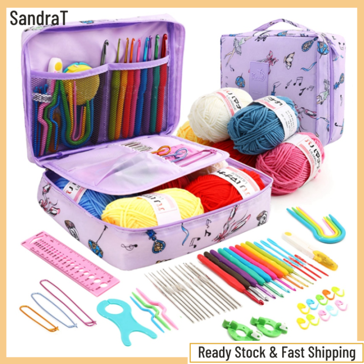 SandraT Beginner Crochet Kit For Adults Knitting Starter Kit Adults And ...