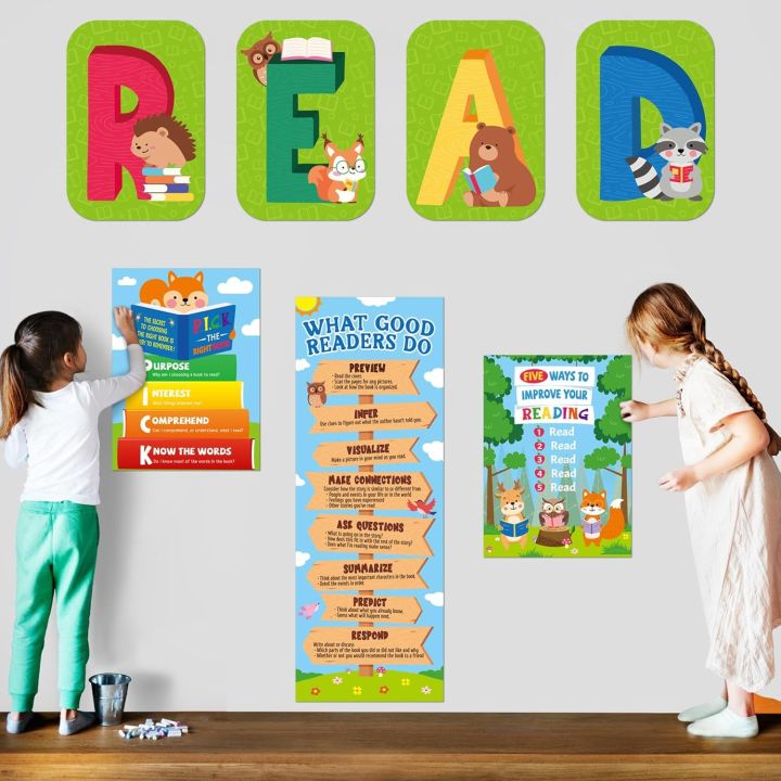 Large Reading Strategy Classroom Decorations Reading Bulletin Board ...