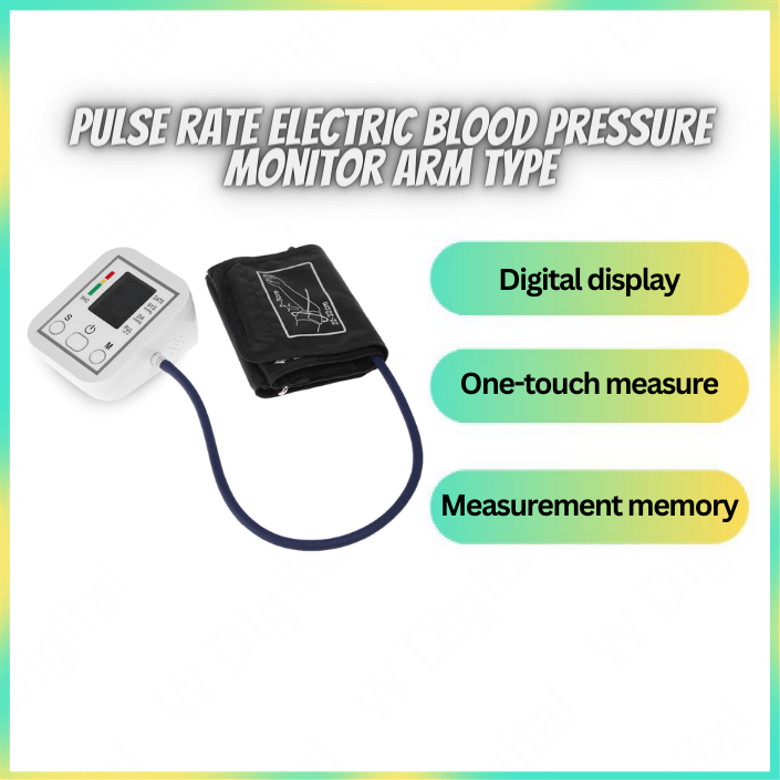 Measurement Pulse rate Electronic Blood Pressure Monitor ARM Type ...