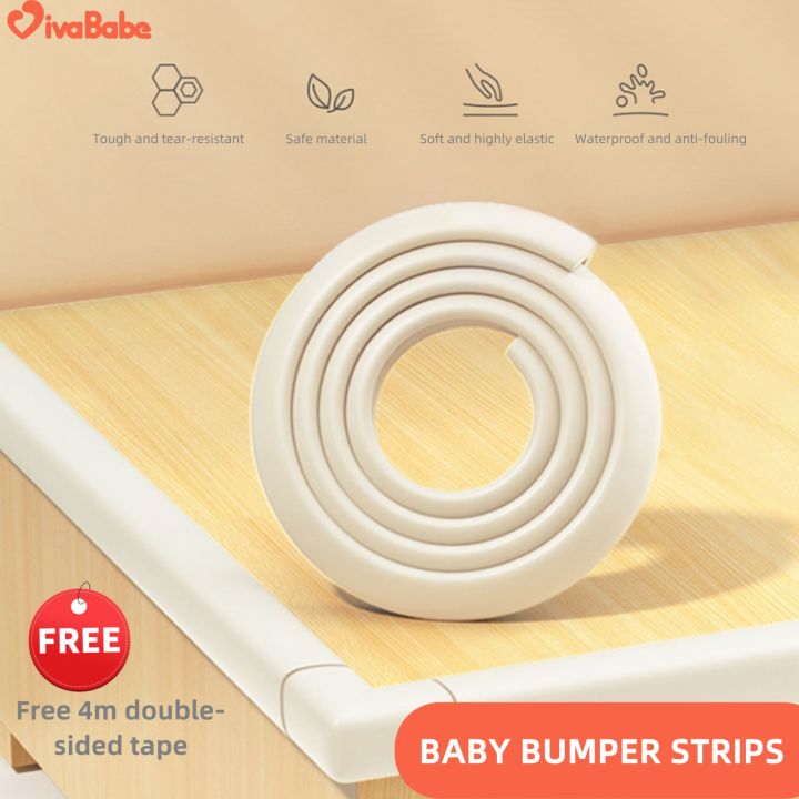 Bumper strip Corner anti-collision soft-covered table edge stickers ...