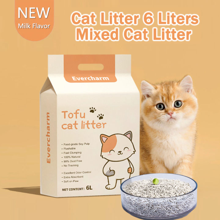 Tofu Cat Litter Bentonite cat litter Mixed cat litter Sand 6L Food ...