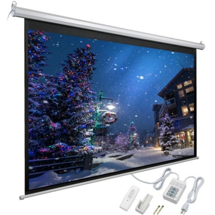 Wall Screen projector 96" motorized automatic auto remote - layar ...