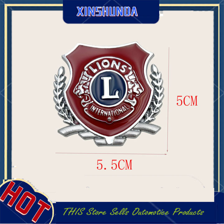 XSD 3D Metal Car Sticker Lion Logo Emblem Decal Car Fender Front Door ...