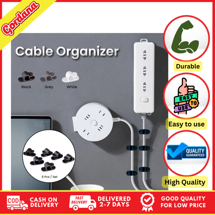 GORDANA - Wire Line Organizer, Cable Organizer Clip Ties Fixer Fastener ...